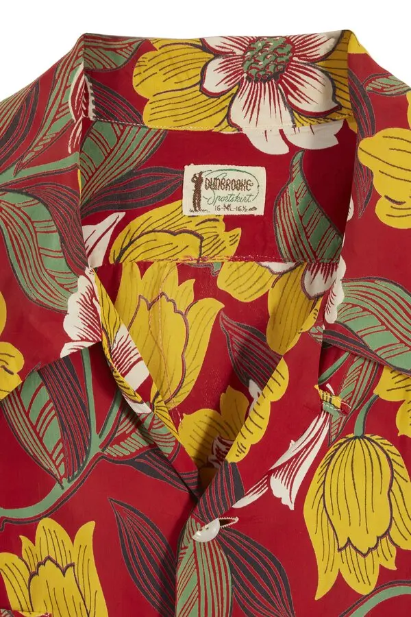 Vintage Floral Hawaiian Shirt - Red