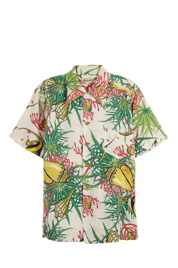 Vintage Shell & Fish Hawaiian Shirt