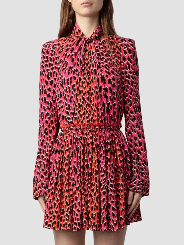 Zadig&Voltaire Ryde Elasticized Leopard-print Minidress