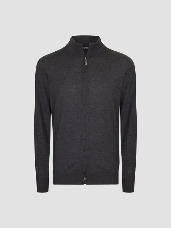 Stefano Ricci Cashmere And Silk Knit Blouson Sweater - Grey