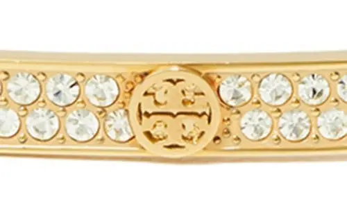 Tory Burch Thin Icon Pavé Hinge Bracelet - Tory Gold / Crystal