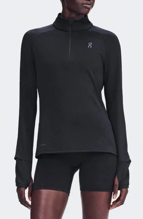 On Climate Quarter Zip Running Top - Black