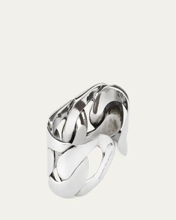 Alexander McQueen Chain Link Two-finger Ring