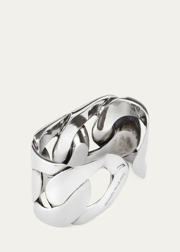 Alexander McQueen Chain Link Two-finger Ring