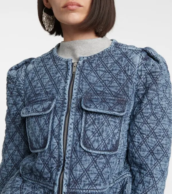 MARANT ETOILE Deliona Quilted Jacket - Blue
