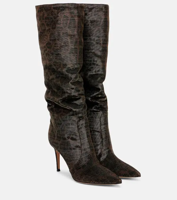GIANVITO ROSSI Hansen Leopard Print Boots