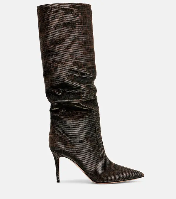 GIANVITO ROSSI Hansen Leopard Print Boots