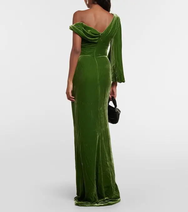 Costarellos Green Long Women Dresses Evening | Editorialist