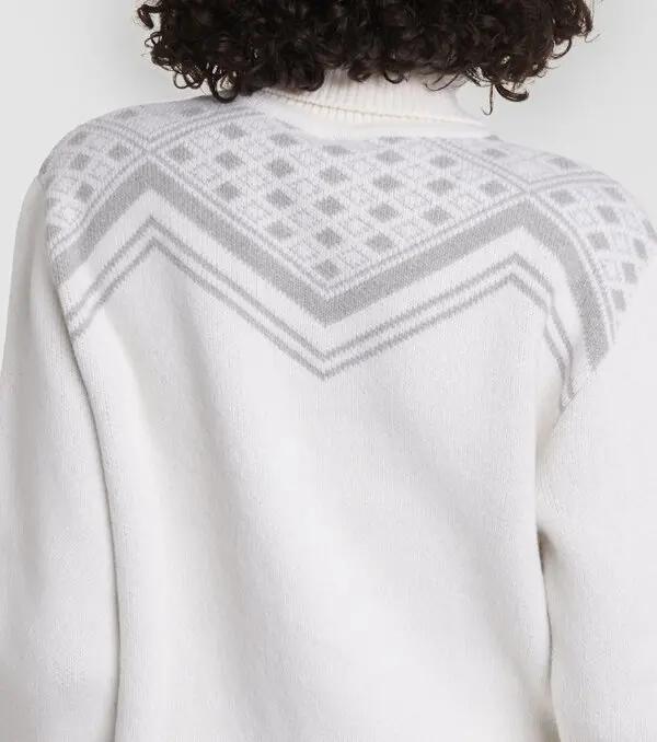 JETSET Wool Intarsia Turtleneck Sweater