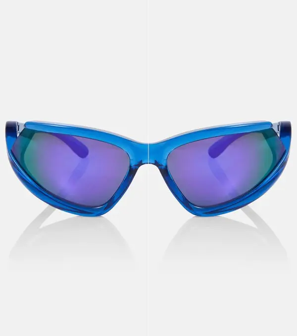 Balenciaga Side Xpander Oval Sunglasses - Blue