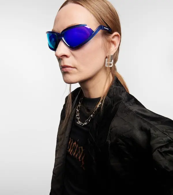 Balenciaga Side Xpander Oval Sunglasses
