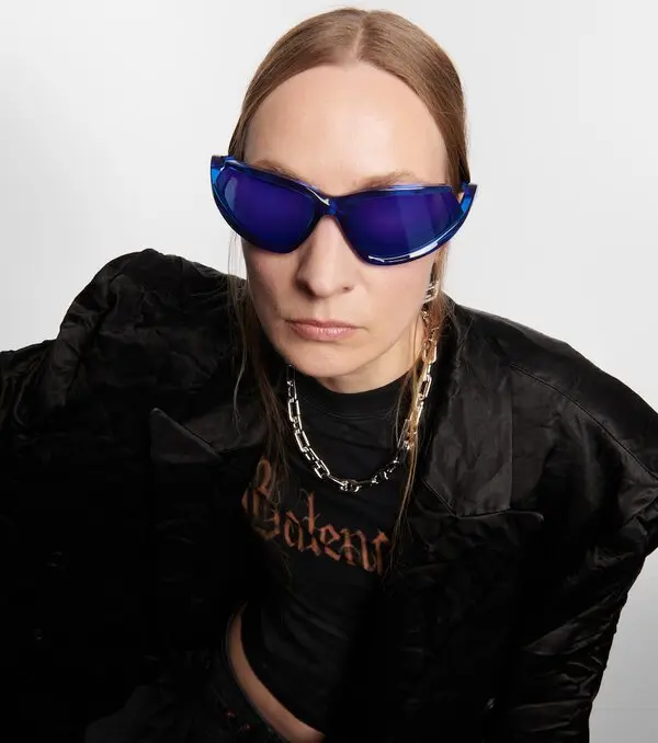 Balenciaga Side Xpander Oval Sunglasses