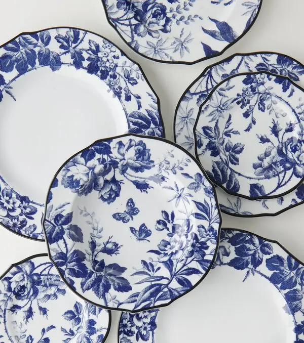Gucci Herbarium Set Of Two Accent Plates - Blue