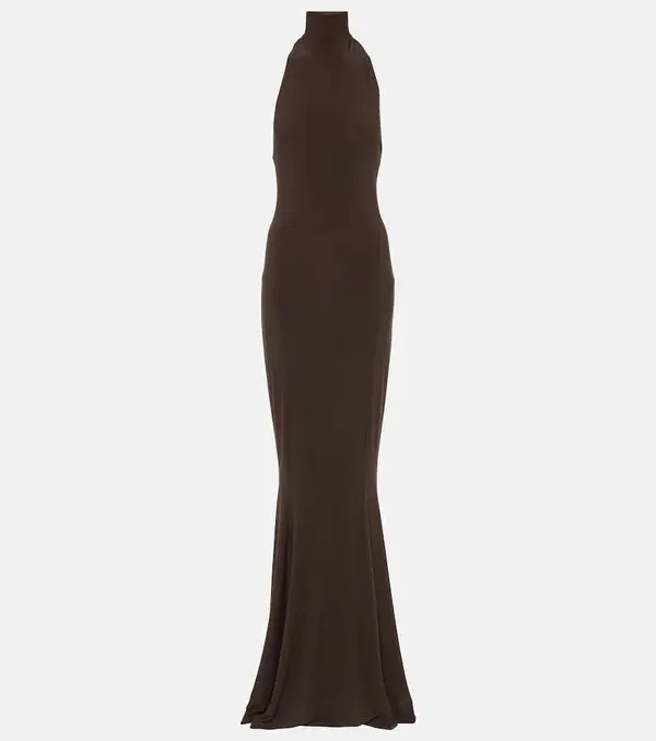 Norma Kamali Turtleneck Jersey Gown