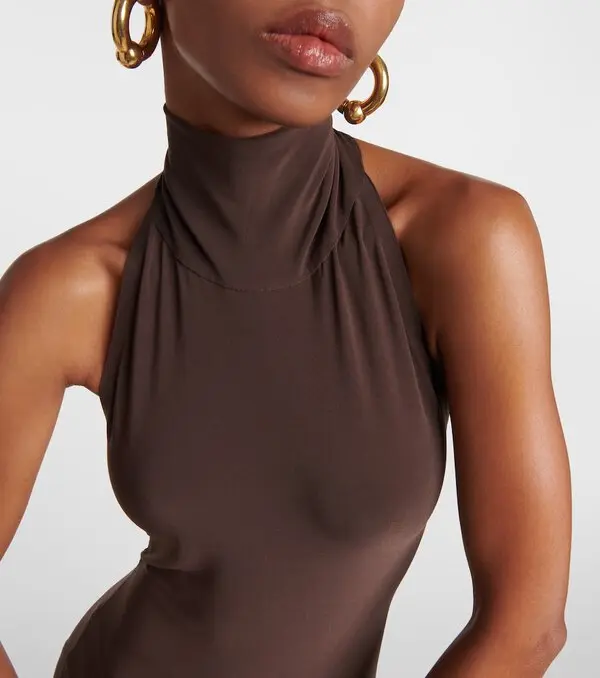 Norma Kamali Turtleneck Jersey Gown