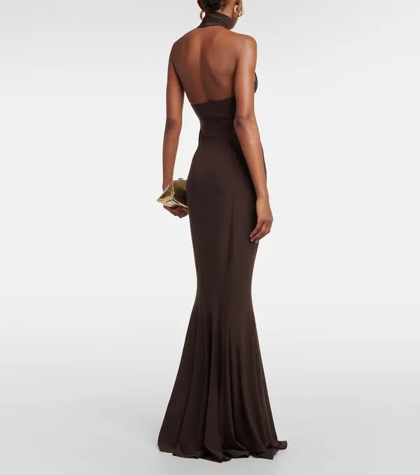 Norma Kamali Turtleneck Jersey Gown