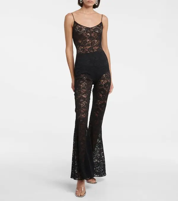 Oseree O-lover Floral Lace Jumpsuit