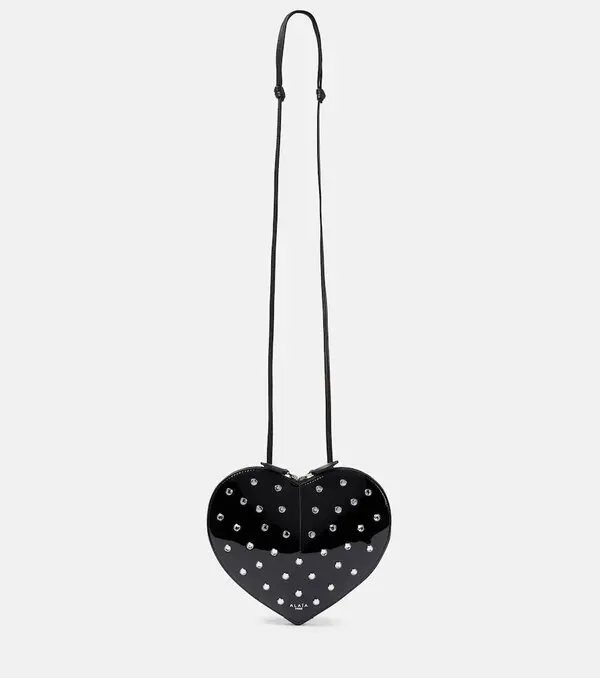 Alaïa Le Cœur Studded Leather Crossbody Bag