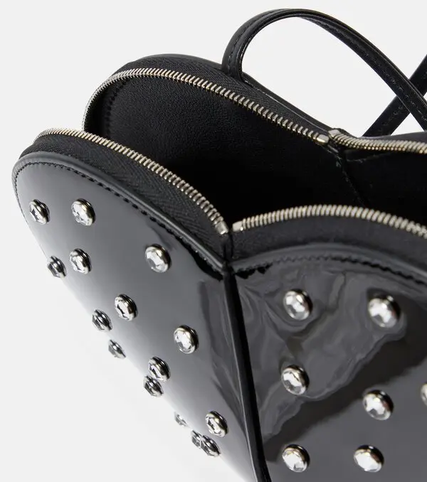 Alaïa Le Cœur Studded Leather Crossbody Bag