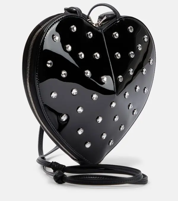 Alaïa Le Cœur Studded Leather Crossbody Bag