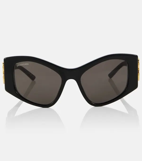 Balenciaga Dynasty Rectangle Sunglasses - Black