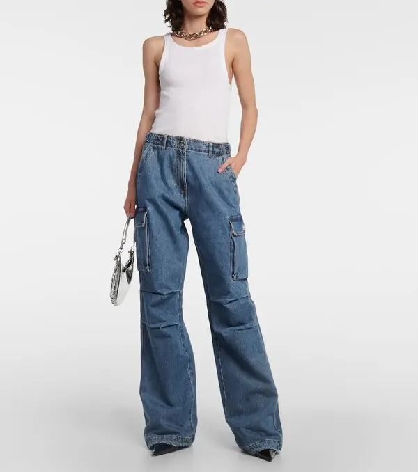 Coperni Wide-leg Cargo Pants - Blue