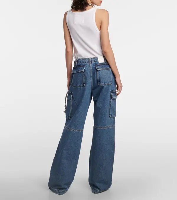 Coperni Wide-leg Cargo Pants - Blue