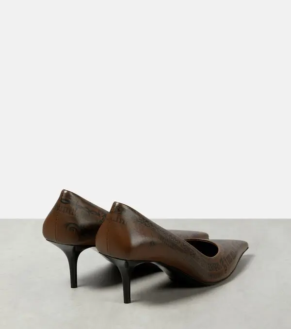 JIMMY CHOO X Jean Paul Gaultier Tattoo Leather Pumps