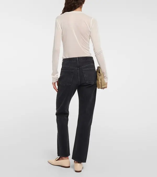 AGOLDE Parker Long Mid-rise Straight Jeans