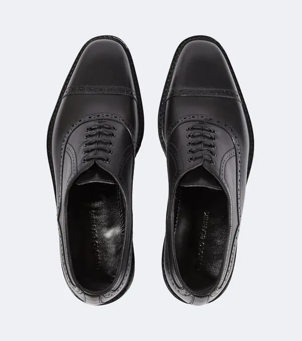 Manolo Blahnik Norton Leather Oxford Shoes