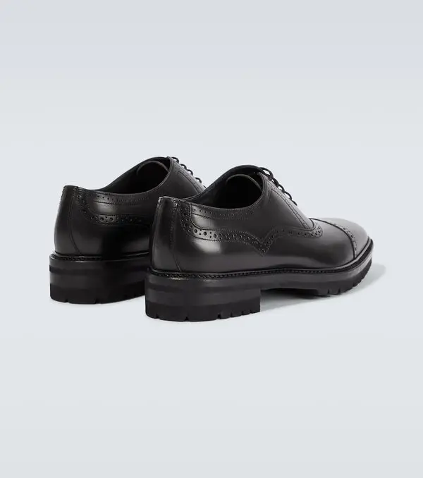 Manolo Blahnik Norton Leather Oxford Shoes