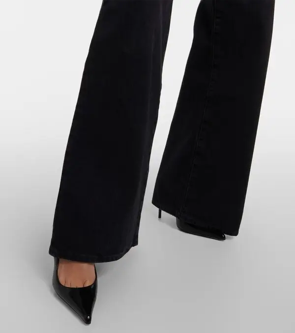 AGOLDE Clara Low-rise Wide-leg Jeans - Black