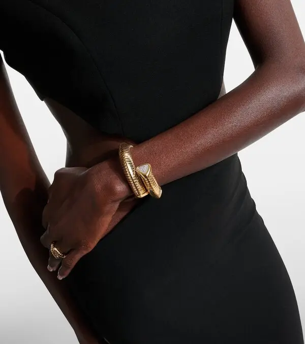 Marina B Trisola 18kt Yellow Diamond Cuff Bracelet