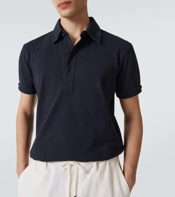 Orlebar Brown Sebastian Cotton Piqué Polo Shirt - Blue