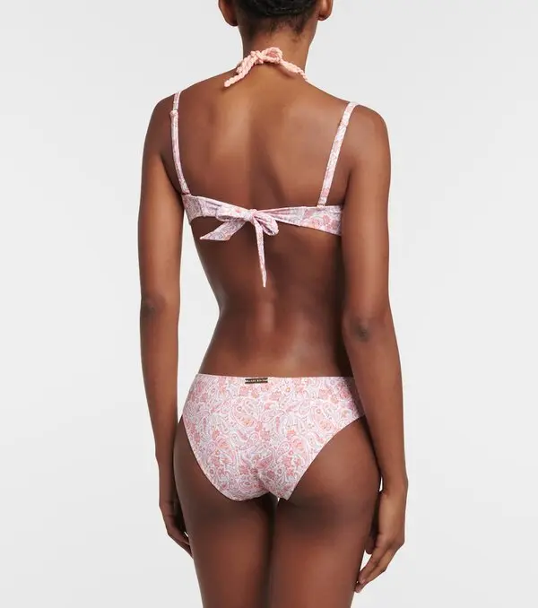 Heidi Klein Muskmelon Bay Paisley Bandeau Bikini Top