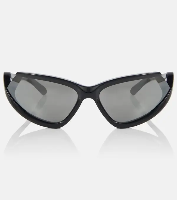 Balenciaga Side Xpander Oval Sunglasses - Black