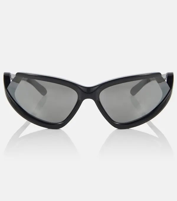 Balenciaga Side Xpander Oval Sunglasses - Black