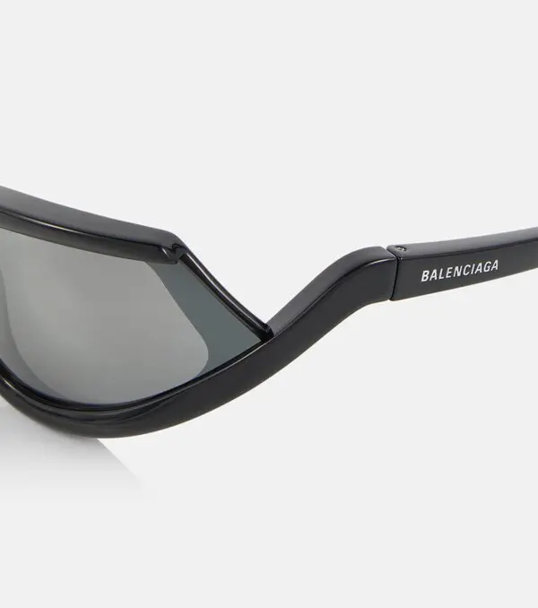 Balenciaga Side Xpander Oval Sunglasses - Black