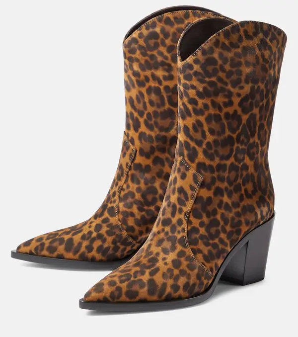 GIANVITO ROSSI Denver Leopard-print Leather Boots