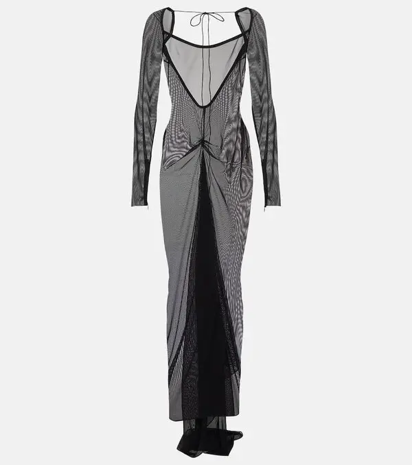 LAQUAN SMITH Sheer Mesh Gown