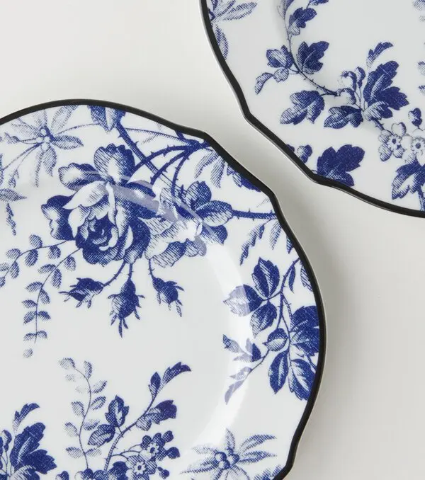 Gucci Herbarium Set Of 2 Dessert Plates - Blue
