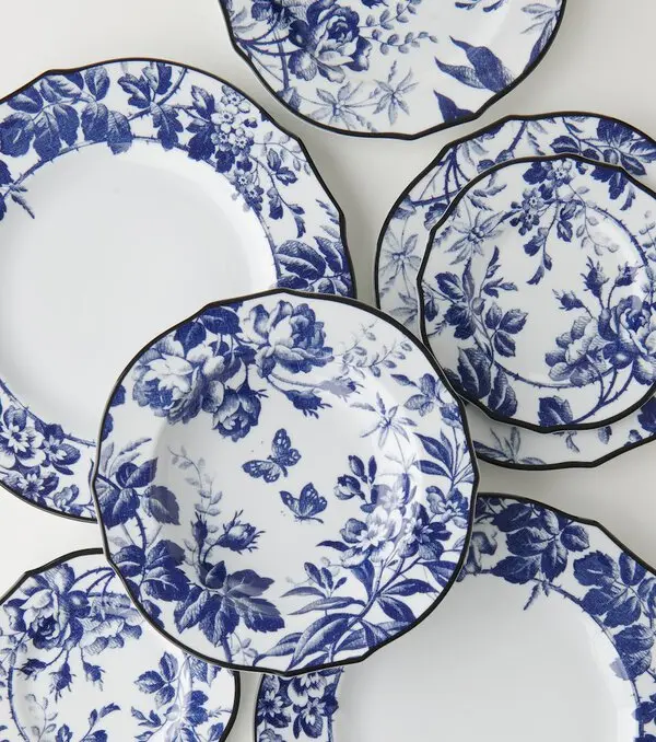 Gucci Herbarium Set Of 2 Dessert Plates - Blue