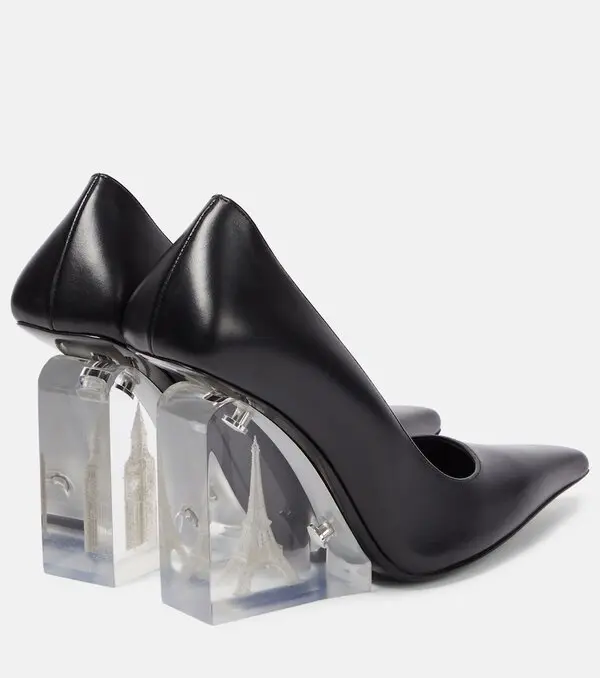 JIMMY CHOO X Jean Paul Gaultier Leather Wedge Pumps