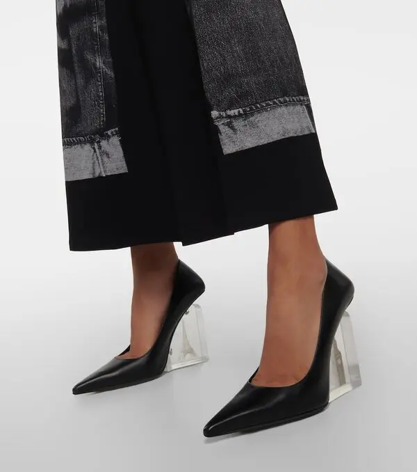 JIMMY CHOO X Jean Paul Gaultier Leather Wedge Pumps