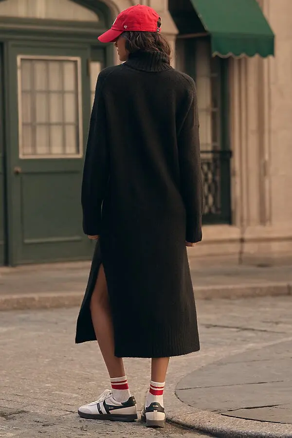 DAILY PRACTICE BY ANTHROPOLOGIE Karigan Midi Sweater Dress: Turtleneck Edition