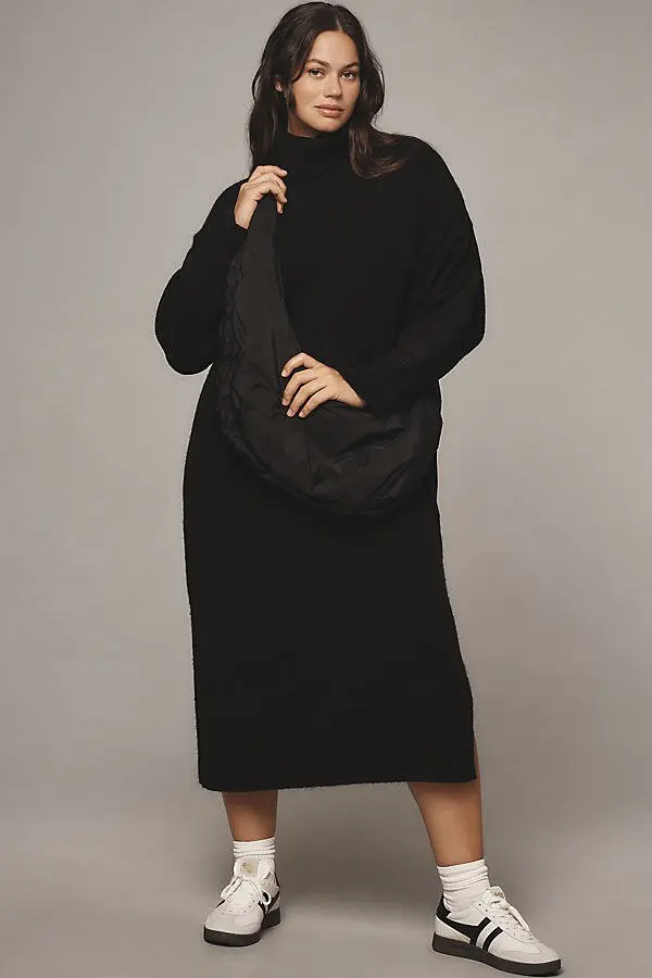 DAILY PRACTICE BY ANTHROPOLOGIE Karigan Midi Sweater Dress: Turtleneck Edition