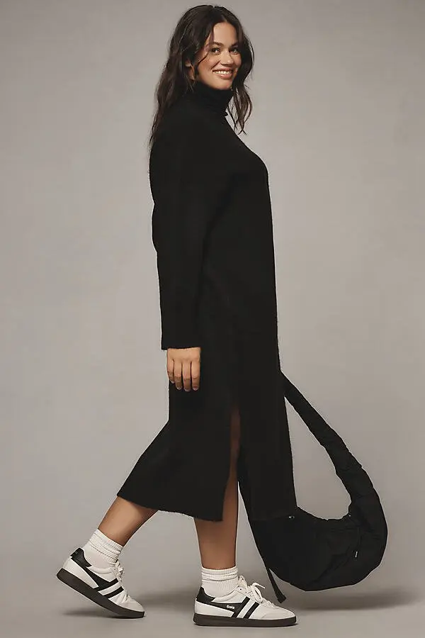 DAILY PRACTICE BY ANTHROPOLOGIE Karigan Midi Sweater Dress: Turtleneck Edition