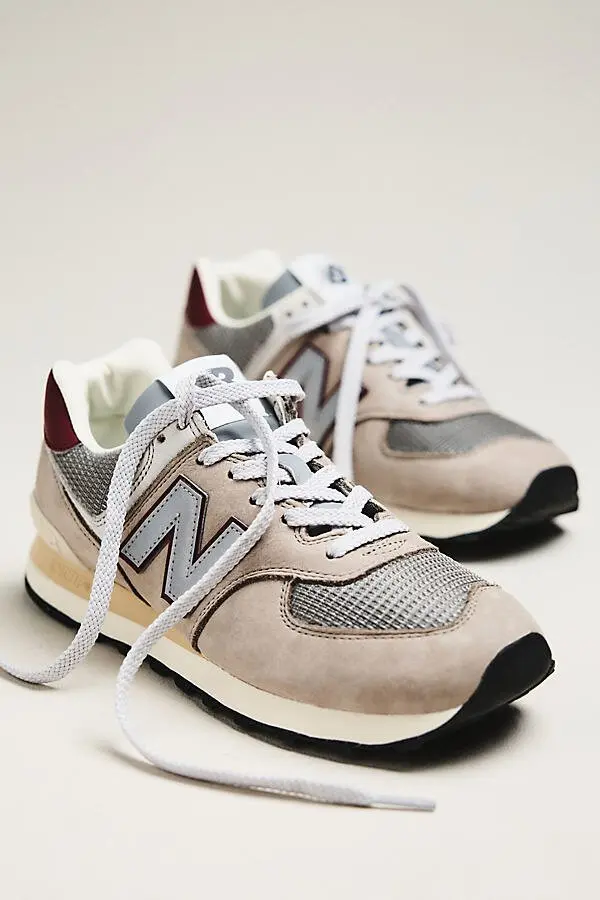NEW BALANCE 574 Sneakers - Arid Stone/monarch/burgundy