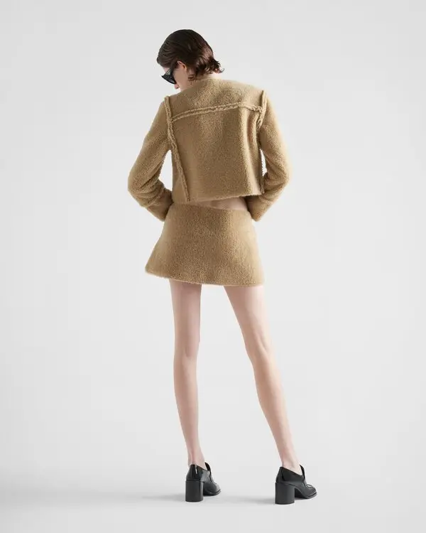 Prada Shearling Mini Skirt