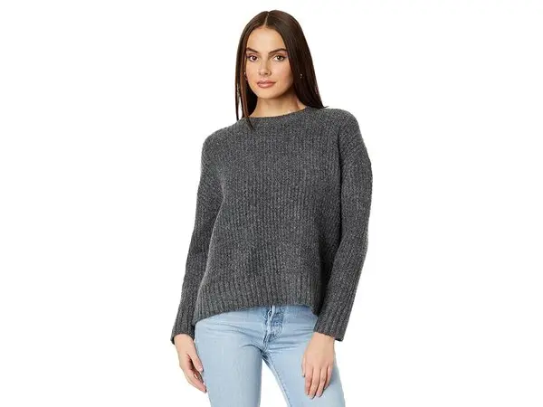 Vince Camuto Crew Neck Waffle-stretch Pullover